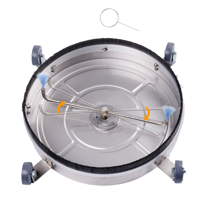 Clean Strike 18-inch PRO Surface Cleaner, Works with Pressure Washers ...